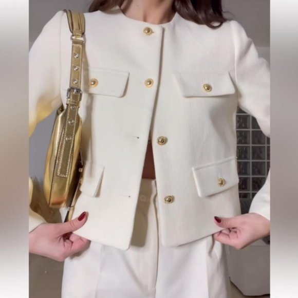 Zara | Jackets & Coats | Zara Cropped Flap Jacket | Poshmark